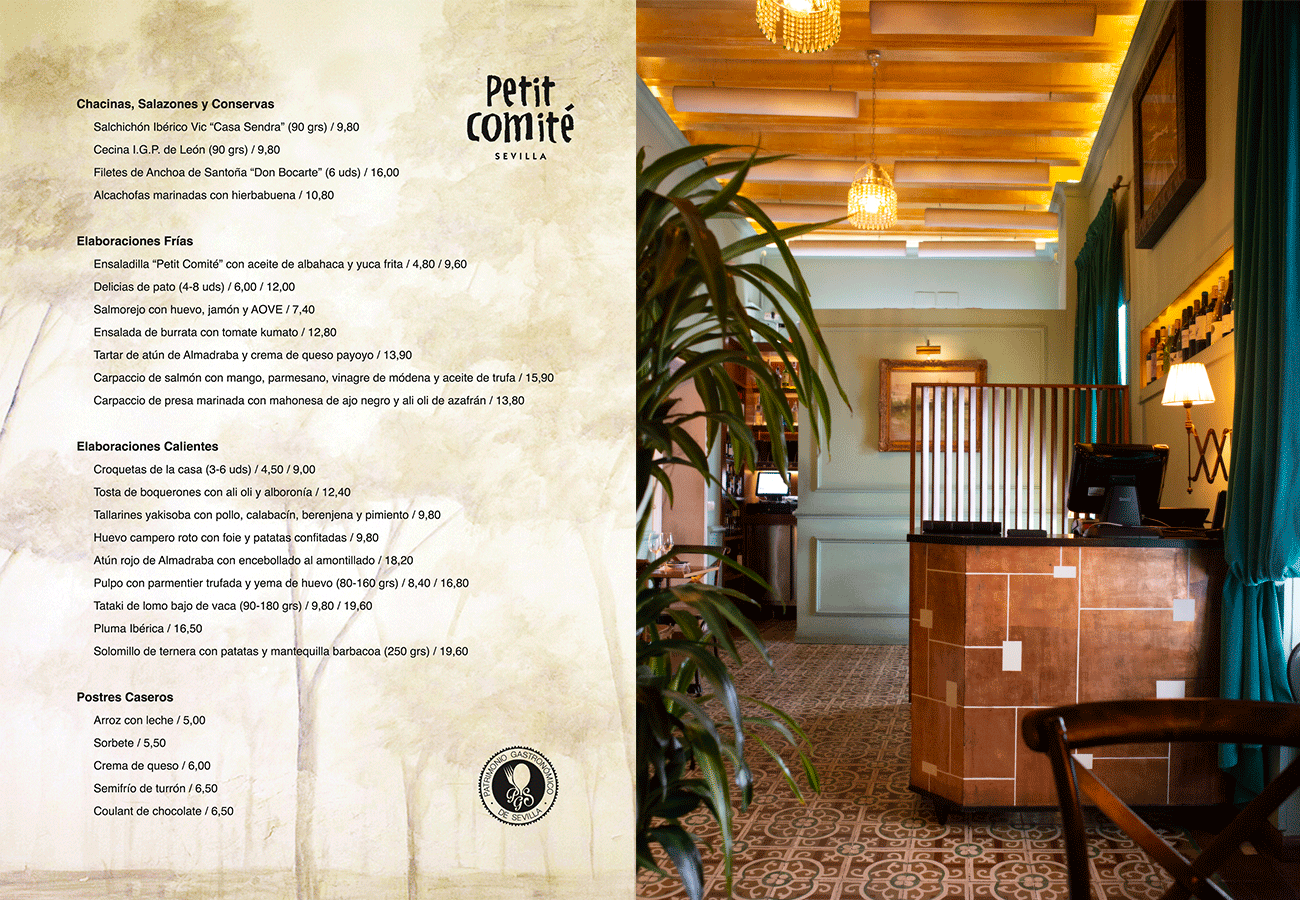 NUESTRA CARTA - Petit Comite Restaurante